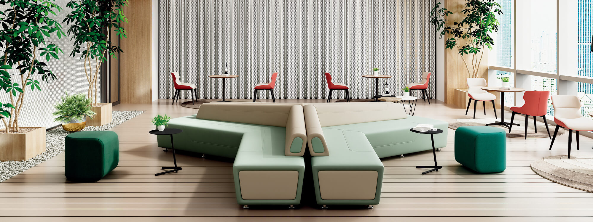 Modular Lounge Seating for Office Public Area | Hongye Office Furniture